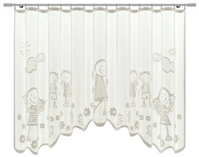 Dekorační žakárová záclona s řasící páskou FLORENCE 160 smetanová 300x160 cm MyBestHome