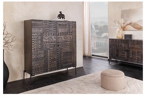 Massive home | Vysoká komoda TRITERA z masivného mangového dřeva