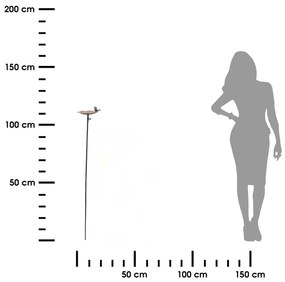 Zapichovací napajedlo pro ptáky Kendra, 117x19,5 cm, kov, měděná