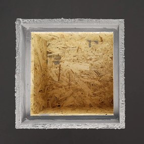 AMADEA Betonový květináč odlehčený - hrubý, 33x33x50,5cm, český výrobek