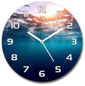Wallmuralia Skleněné hodiny na stěnu Podvodní svět fi 30 cm