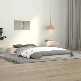 Rám postele bílý 100 x 200 cm masivní borovice - Default Title