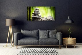 Obraz na skle Bambus Kameny Umění 100x50 cm