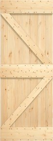 vidaXL Posuvné dveře s kováním 70 x 210 cm masivní borové dřevo [3203044]