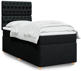 Box spring postel s matrací černá 90x190 cm textil 3293444