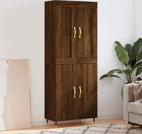 vidaXL Skříň highboard 69,5 x 34 x 180 cm kompozitní dřevo [3199539] Barva: hnědý dub