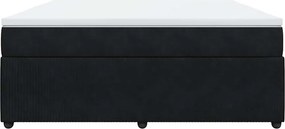 Box spring postel s matrací černá 180x200 cm samet 3285658