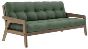 sofa GRAB by Karup - 100*200 cm carob (hnědá) + futon olive green 756