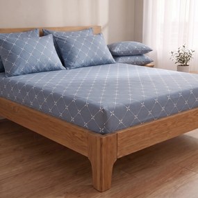 Kvalitex Bavlněné napínací prostěradlo Safír modrý 180x200cm