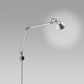 Artemide Tolomeo Parette, hliníková nástěnná lampa s vypínačem, 1x10W LED E27, 81+67cm