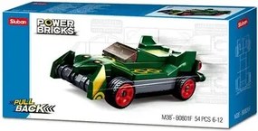 Sluban Power M38-B0801F Natahovací auto Zelený smyk / LEGO - kompatibi