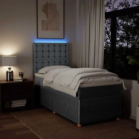 Box spring postel s matrací světle šedá 80 x 200 cm textil 3294197