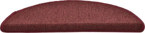 Schodové rohože 15 ks 56 x 17 x 3 cm bordó půlkulaté 322372