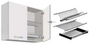 CREATIVA se | horní skříňka CRE-53G s odkapávačem | 80 cm | VÝBĚR KORPUSU | bílá lesk
