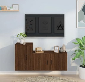 vidaXL 2dílný set TV skříněk kompozitní dřevo [3188463] Barva: hnědý dub