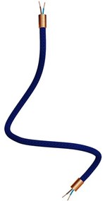 creative cables Creative flex - ohebná trubice potažena tmavě modrou textilií RM20 Délka: 60 cm, Barva komponentu: Matná měď