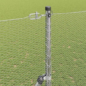 Hexagonální kotvení plotu 10 x 1,5 m Pozinkovaná ocel Stříbrná 3352930
