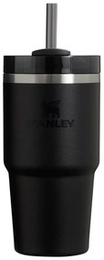 Černá termoska s brčkem 600 ml Quencher H2.O FlowState – Stanley
