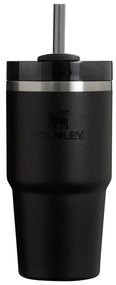 Černá termoska s brčkem z nerezové oceli 600 ml Quencher H2.0 FlowState Tumbler Black – Stanley