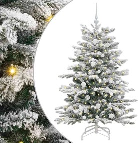 Umělý Skládací Vánoční Strom Bílá 150 cm PE a PVC 3395634