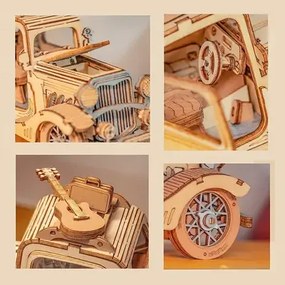 RoboTime dřevěné 3D puzzle Veterán kupé / od 8 let / 164 dílků / Obtíž