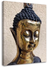 Obraz na plátně Buddha Gold Spa Zen - 80x120 cm