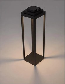 NV 9923500 Venkovní stolní lampa FIGI antracitový hliník LED 2W 3000K 5V DC 108st. IP65 dotykový vypínač / baterie / USB kabel / stmívatelné - NOVA LUCE