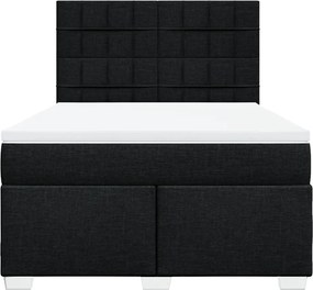 Box spring postel s matrací černá 160x200 cm textil 3290541