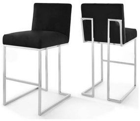 Barová židle UNIQUE stříbrná