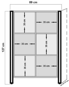 Komoda Arcas Erna 89 cm hnědá