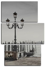 Obraz na plátně - Velký kanál a gondoly v Benátkách - obdélník 7114QC (90x60 cm)
