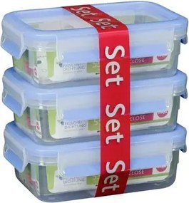 Emsa Food ClipClose Sada dóz na potraviny 3x 0.55 l modrá