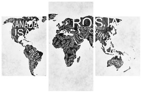 Obraz mapy světa (90x60 cm)