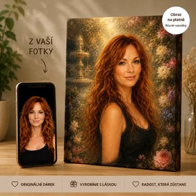 Foto obraz z vlastní fotky na plátno – Romantická klasická olejomalba Rozměry obrazu: 80 x 120 cm
