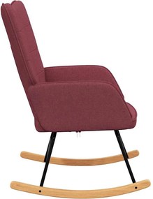 Houpací křeslo vínové textil 328015