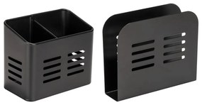 Kovové stojany na příbory a ubrousky v sadě 2 ks Black Outdoor Kitchen Baco – Wenko
