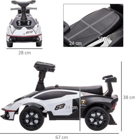 AIYAPLAY autíčko pro děti s úložným prostorem, klaksonem a zvukem motoru bílá