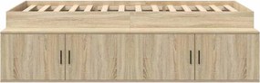 Rám postele se zásuvkou Sonoma dub 90 x 200 cm Kompozitní dřevo 3335191