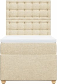Box spring postel s matrací krémová 80 x 200 cm textil 3293426