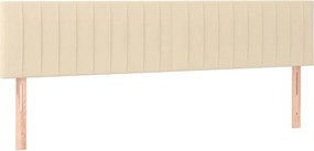 Box spring postel s matrací krémová 200x200 cm textil 3140806