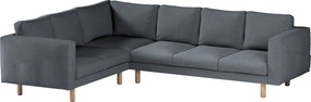 Potah na pohovku IKEA Norsborg rohová 5-místná barva šedá látka pletený vzor