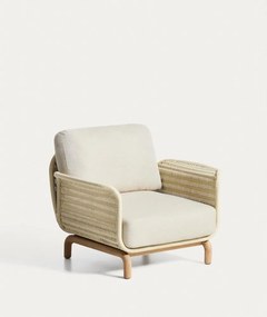 Béžové/krémové polstrované zahradní křeslo Alipa – Kave Home