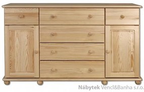 dřevěná komoda, prádelník z masivního dřeva borovice KD124 pacyg