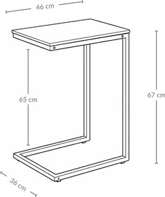 Odkládací stolek KAYU, 67 cm