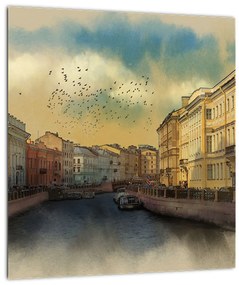 Obraz - Řeka Moyka, Petrohrad, Rusko (30x30 cm)