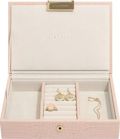 Krabička na šperky Stackers Croc s poklicí mini růžová