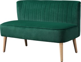 HOMCOM dvoumístná pohovka — kompaktní sametová pohovka do obýváku, ložnice a menších prostor, 117 × 56,5 × 77 cm