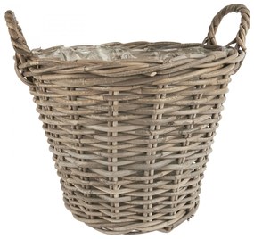 IB LAURSEN Proutěný obal na květináč Rattan 36 cm, přírodní barva, proutí