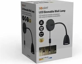 Solight WO54-B LED nástěnná lampička černá / stmívatelná / 4W / 280lm
