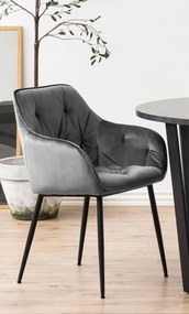 ACTONA GROUP Jídelní židle BROOKE tmavě šedá z látky Vic 0000086204